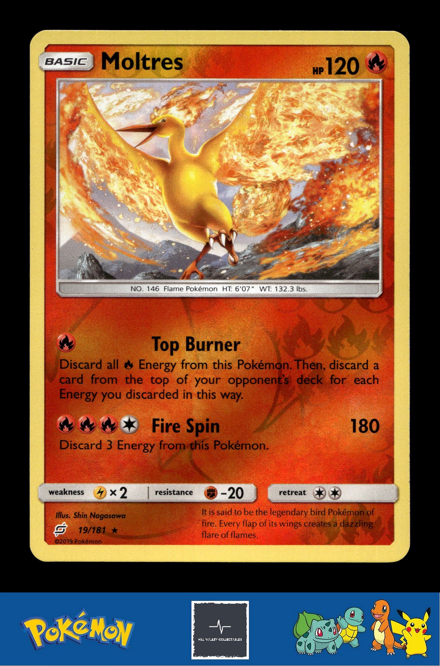2019 Pokemon SM Team Up 19/181 Moltres Reverse – Hill Valley Collectables